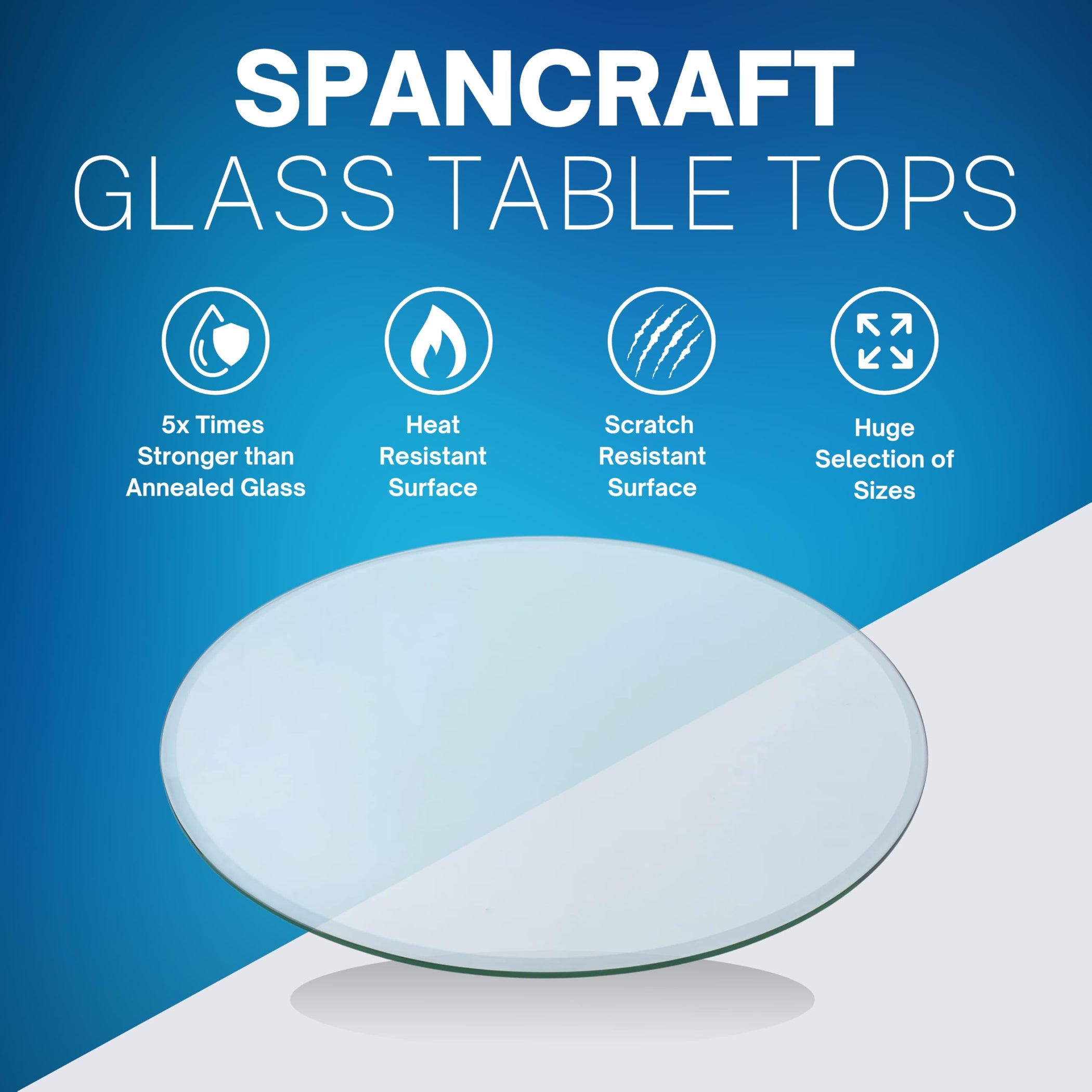 44" Round Glass Table Tops
