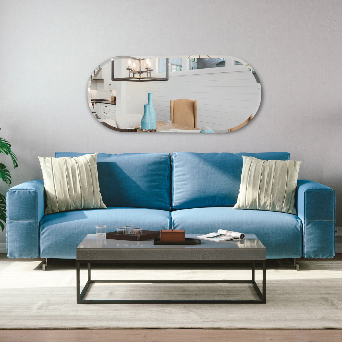 60" Bevel Mirror Table Toppers